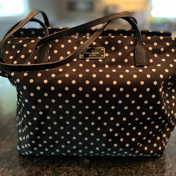 kate spade | Bags | Kate Spade Black And White Polka Dot Bag | Poshmark